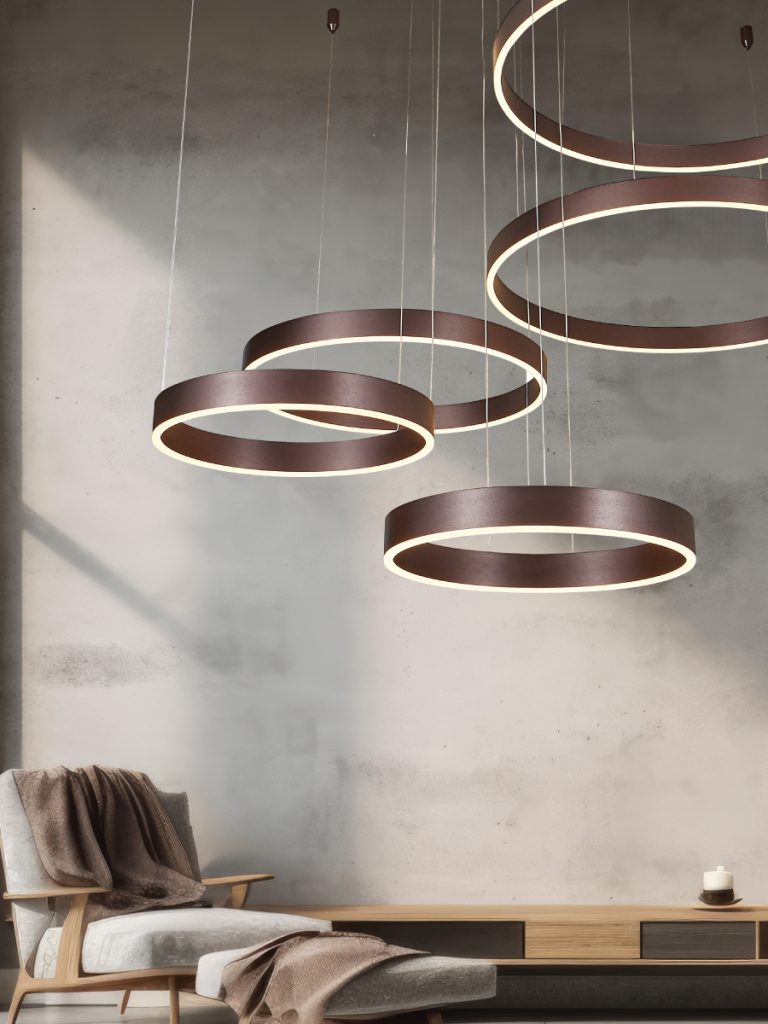 Lámpara colgante LED «AROS» Doble Altura – Led Inside Costa Rica